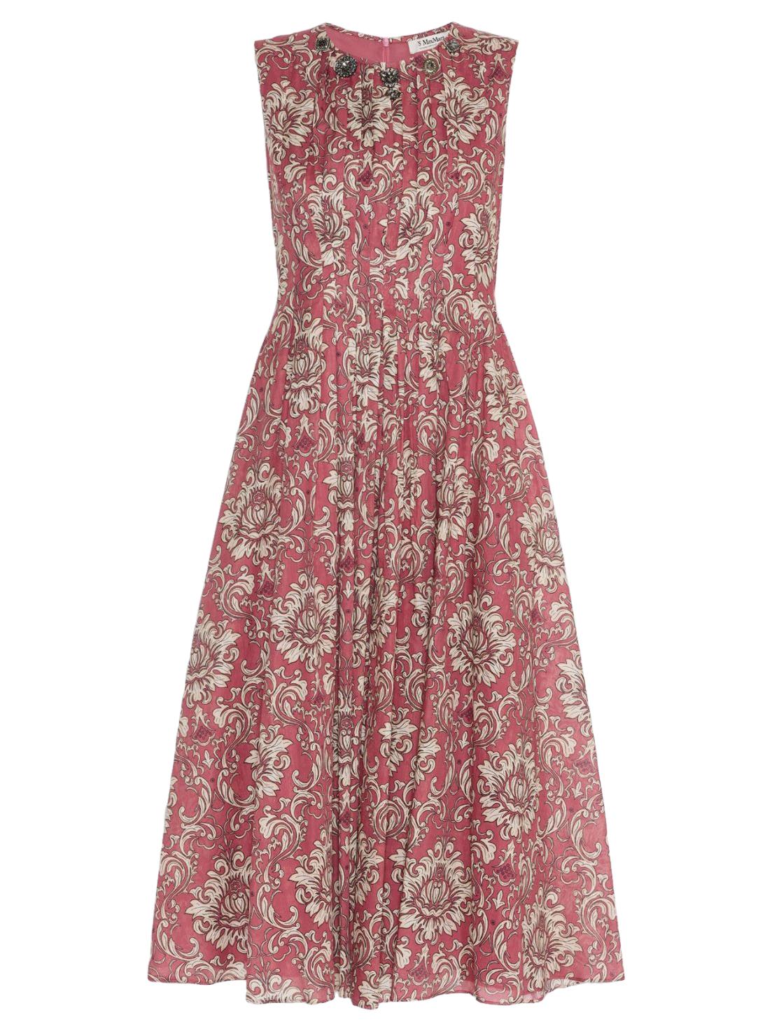 MAX MARA Max Mara Printed Cotton Voile Midi Dress